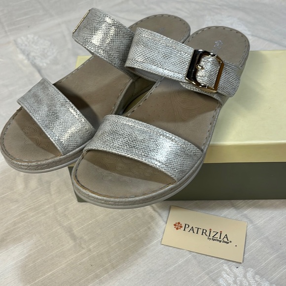 Patrizia | Shoes | Patrizia By Spring Step Kinari Slide In Silver Sz 9 ...